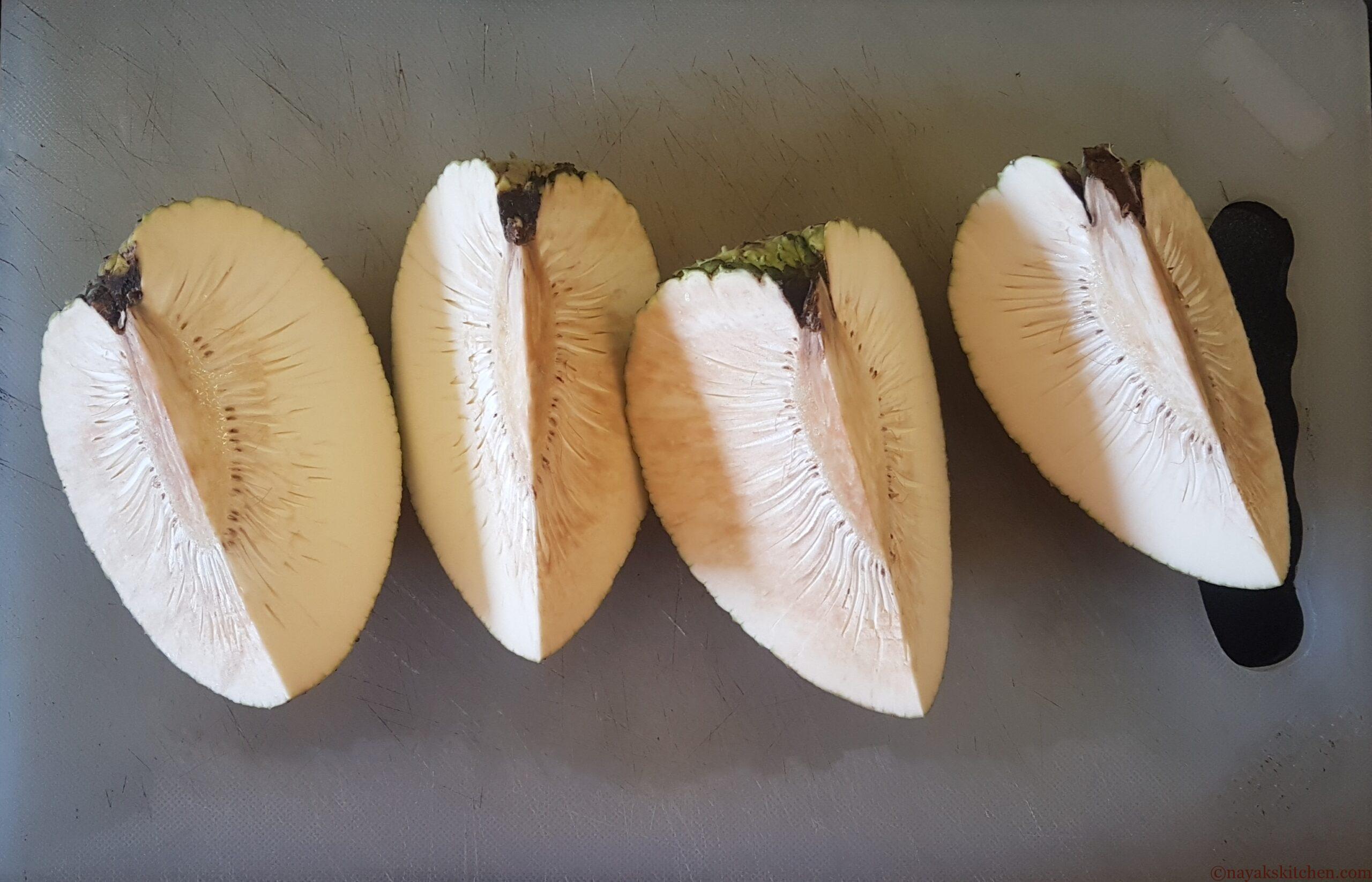 How To Cut A Breadfruit Easily? - nayakskitchen - Your Own Pakshala